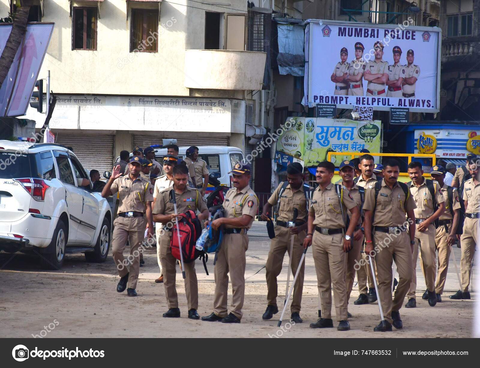 Mumbai India September 2024 Heavy Police Security Deployed Girgaon ...