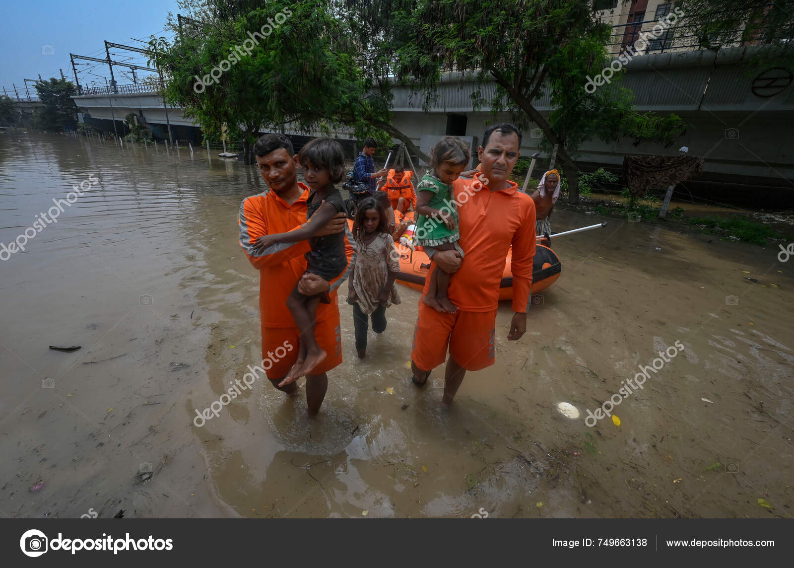 New Delhi India July 2023 Ndrf National Disaster Response Forcepersonnel — Stock Editorial Photo ...