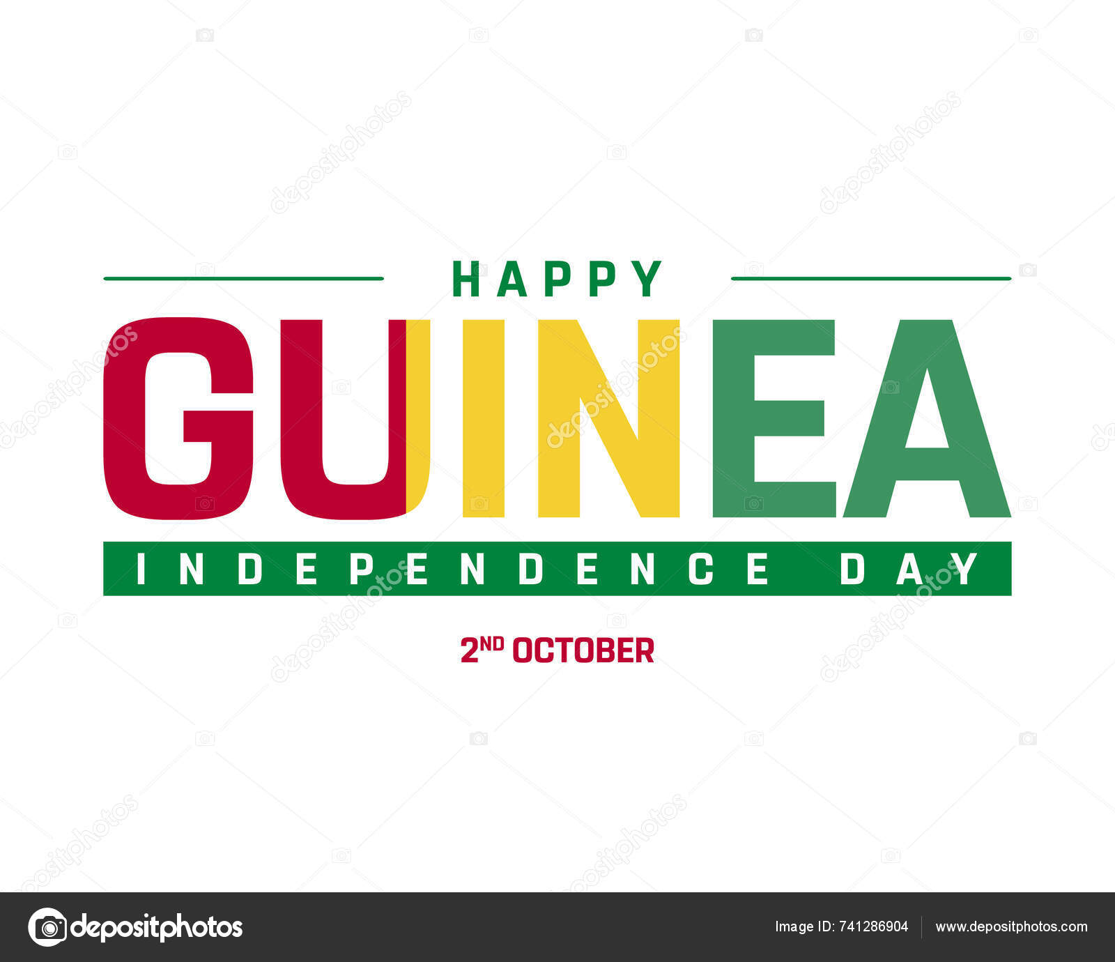 Happy Guinea Independence Day Banner Illustration — Stock Photo © m ...