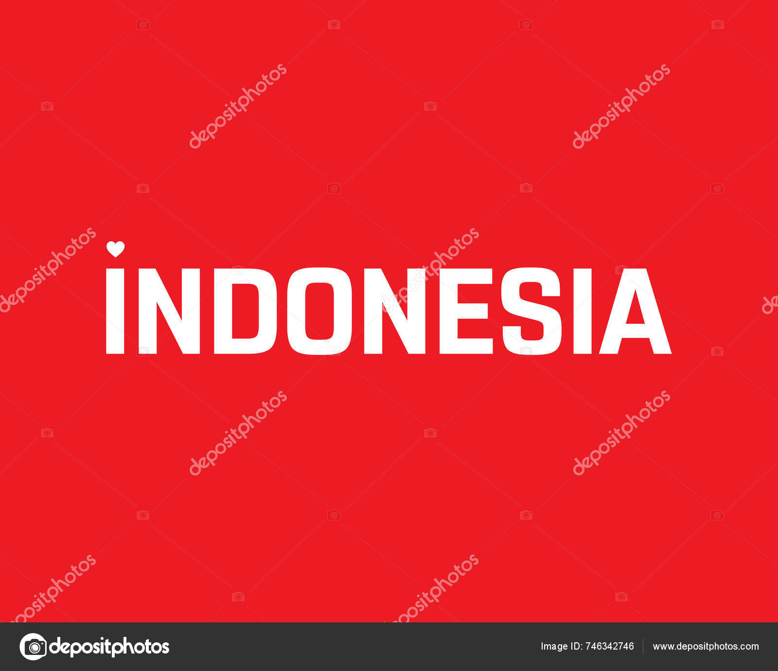 Love Indonesia Indonesia Typography National Flag Heart National Day ...