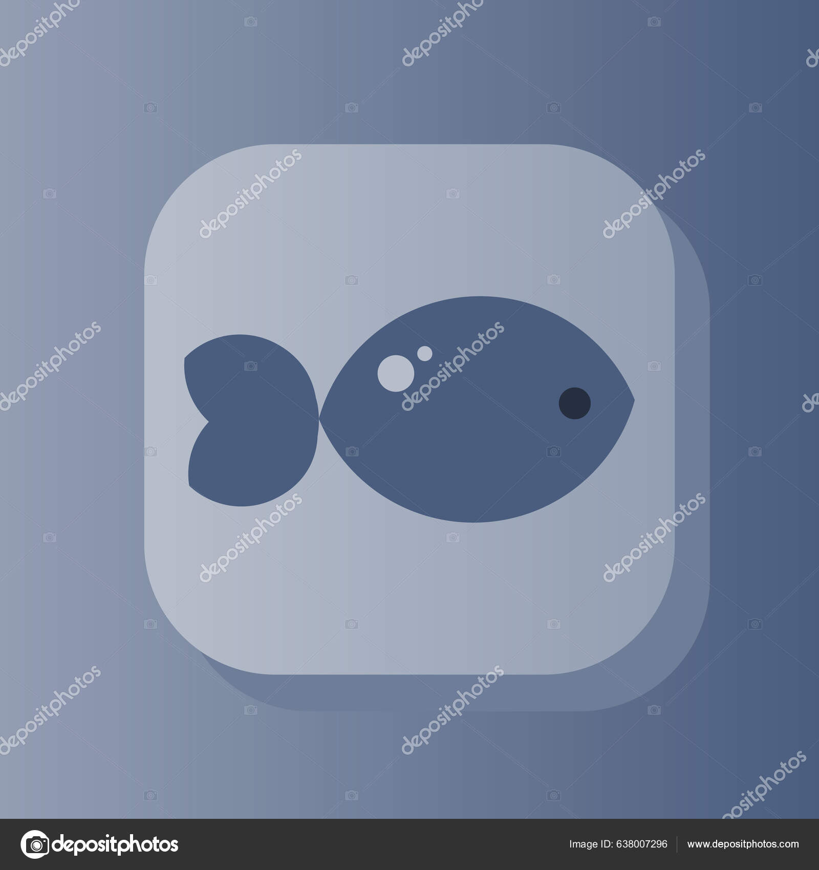 Bluefish Button Outline Icon Healthy Nutrition Concept Blue Fish Symbol ...