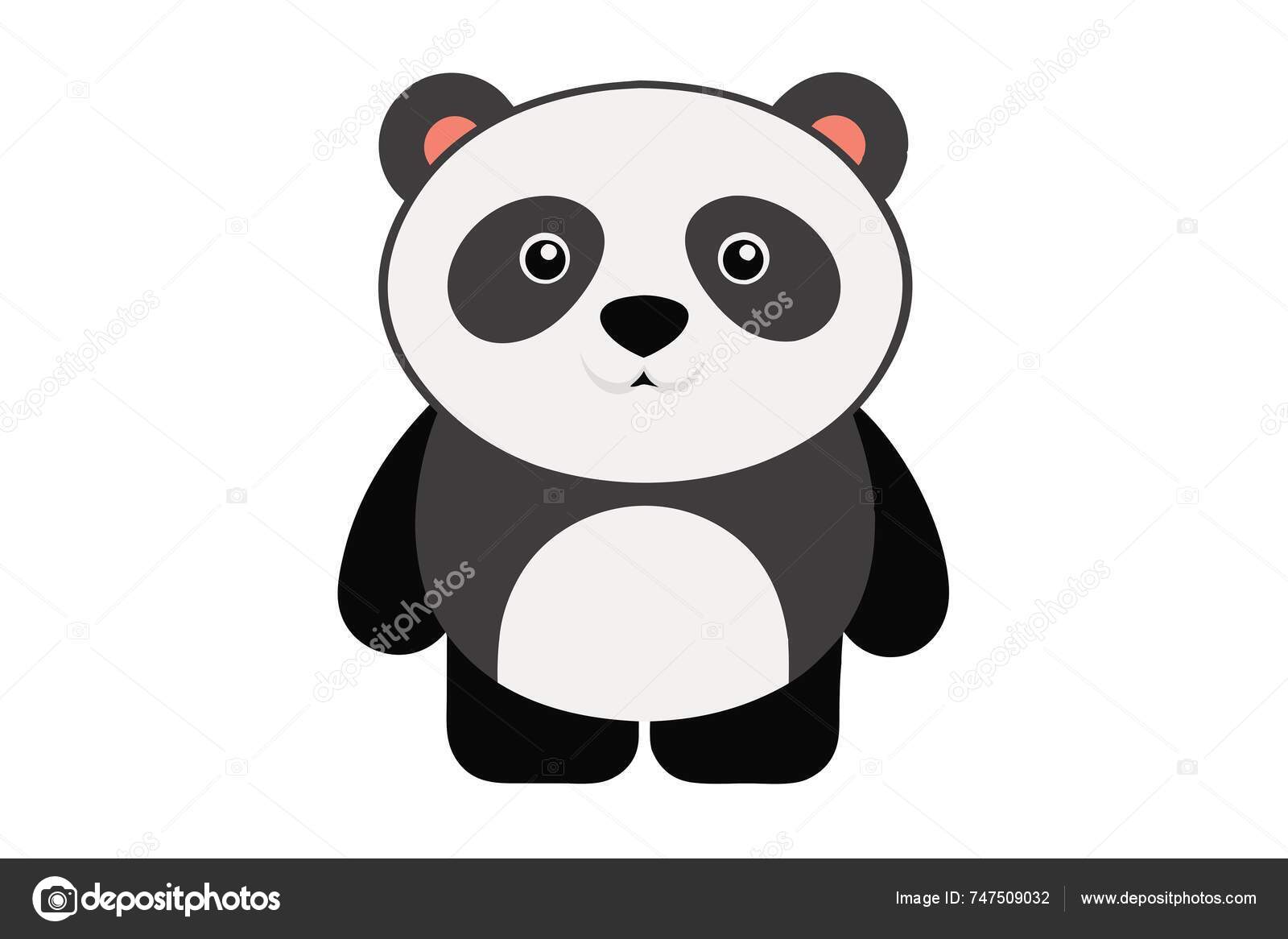 Panda Vector Illustration Adorable Detailed Wildlife Artwork — Stock ...