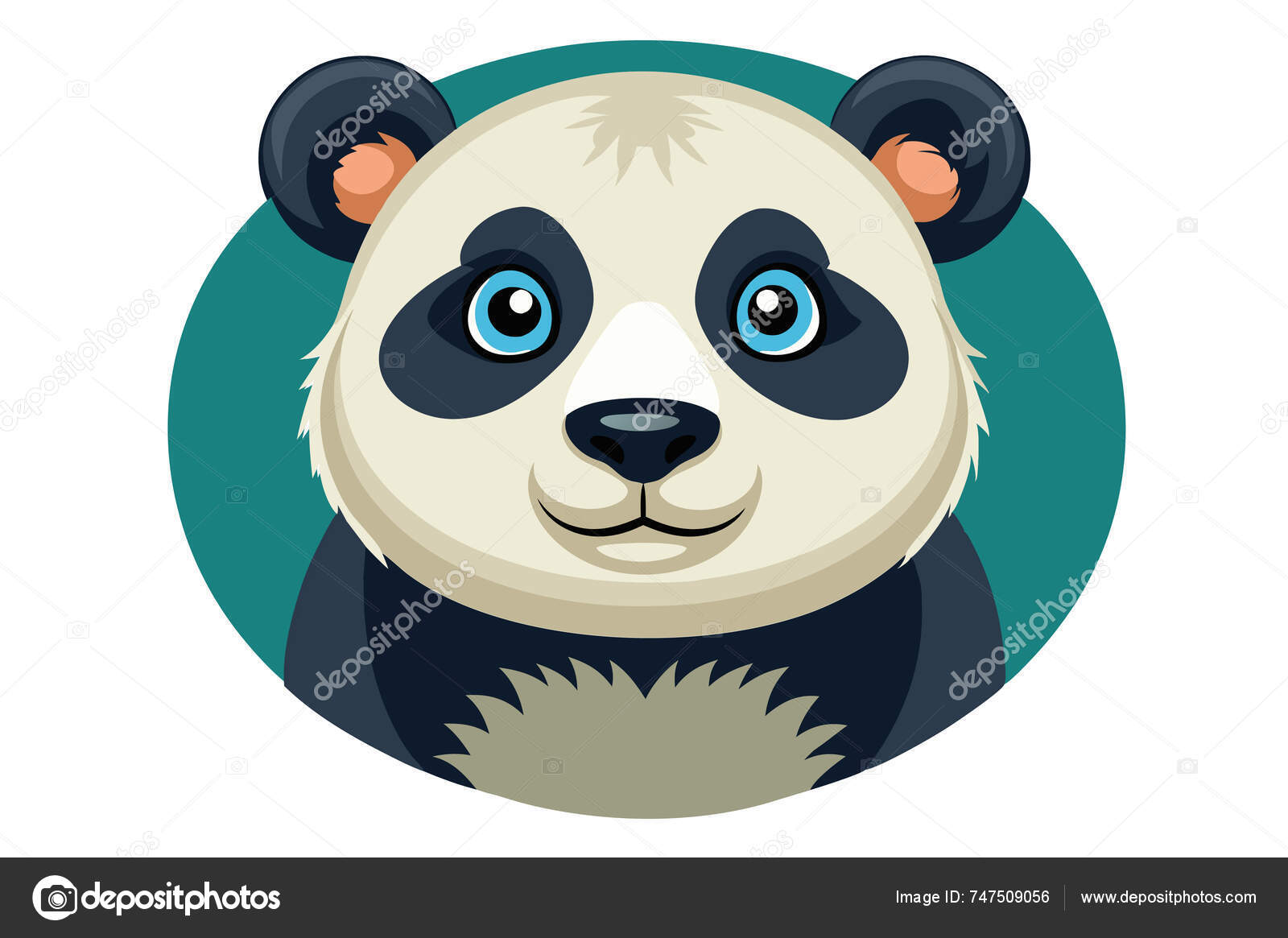 Panda Vector Illustration Adorable Detailed Wildlife Artwork — Stock ...