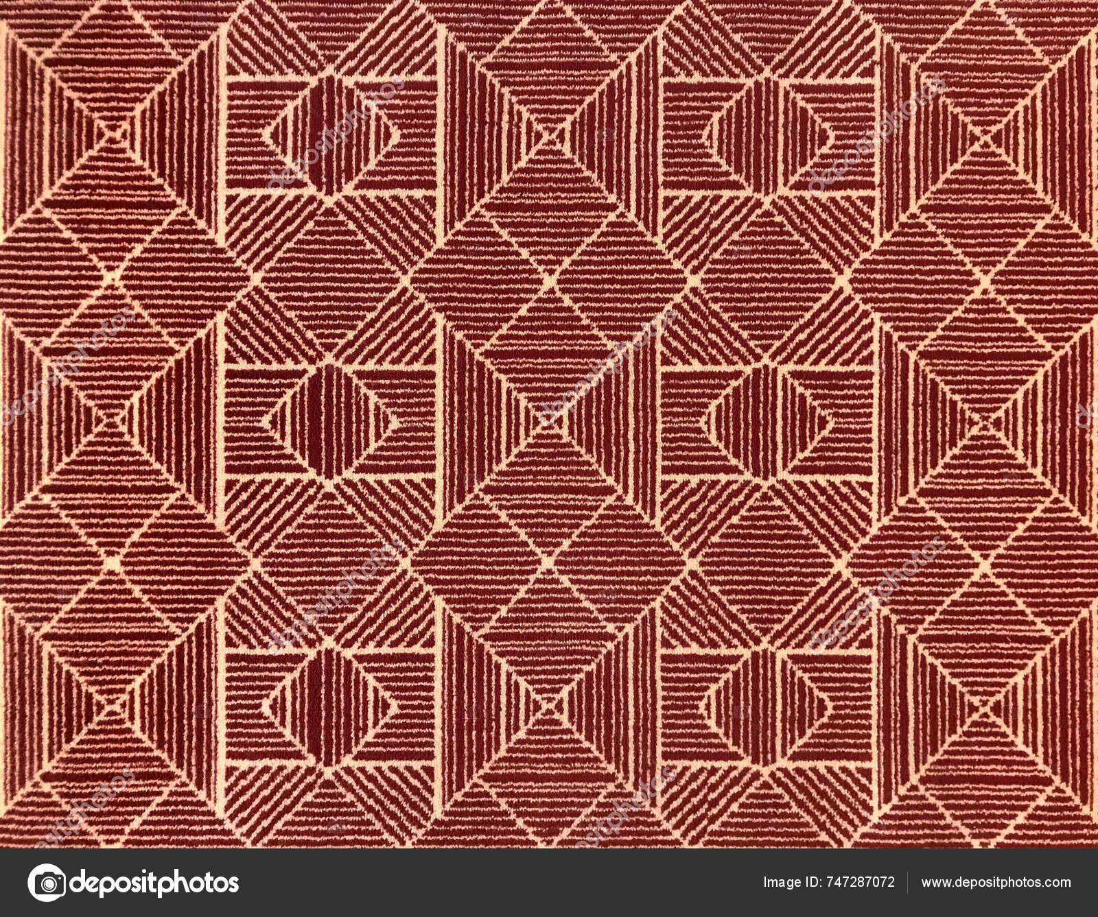 Geometric Diamond Shape Red Yellow Gold Colors Art Deco Style — Stock ...