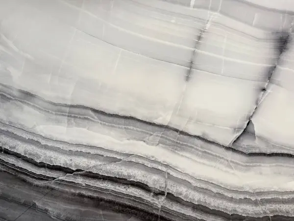 Close up of black and white panda marble seamless background texture ...