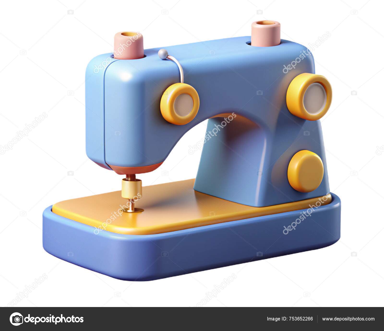 Embroidery Machine Clipart Illustration Sewing Craft Projects — Stock ...