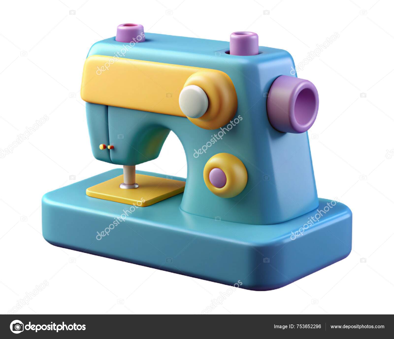 Embroidery Machine Clipart Illustration Sewing Craft Projects — Stock ...