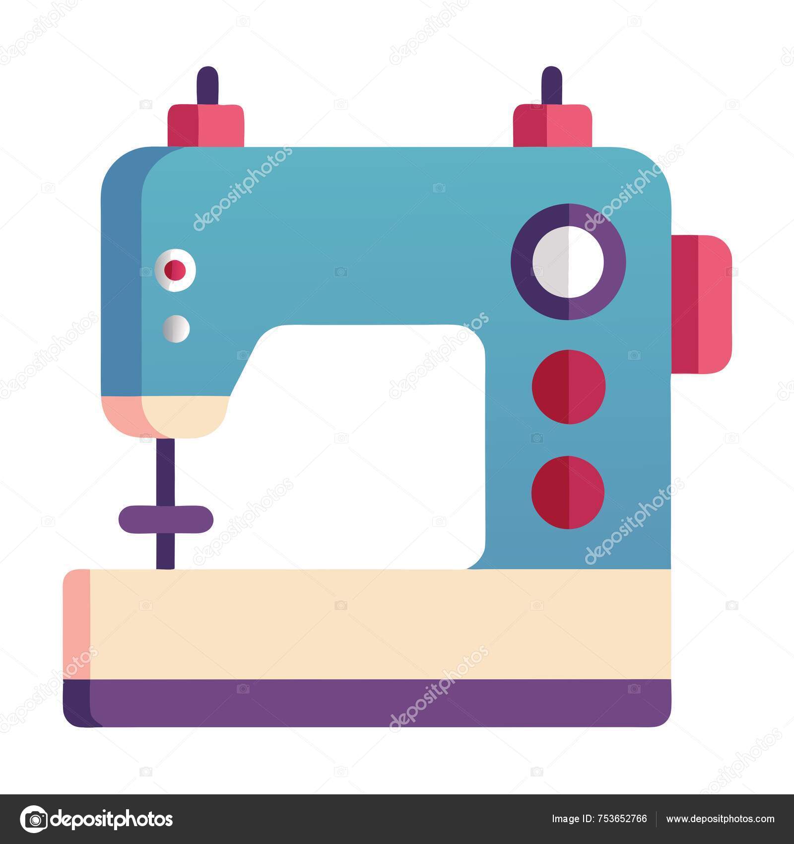 Embroidery Machine Clipart Illustration Sewing Craft Projects — Stock ...