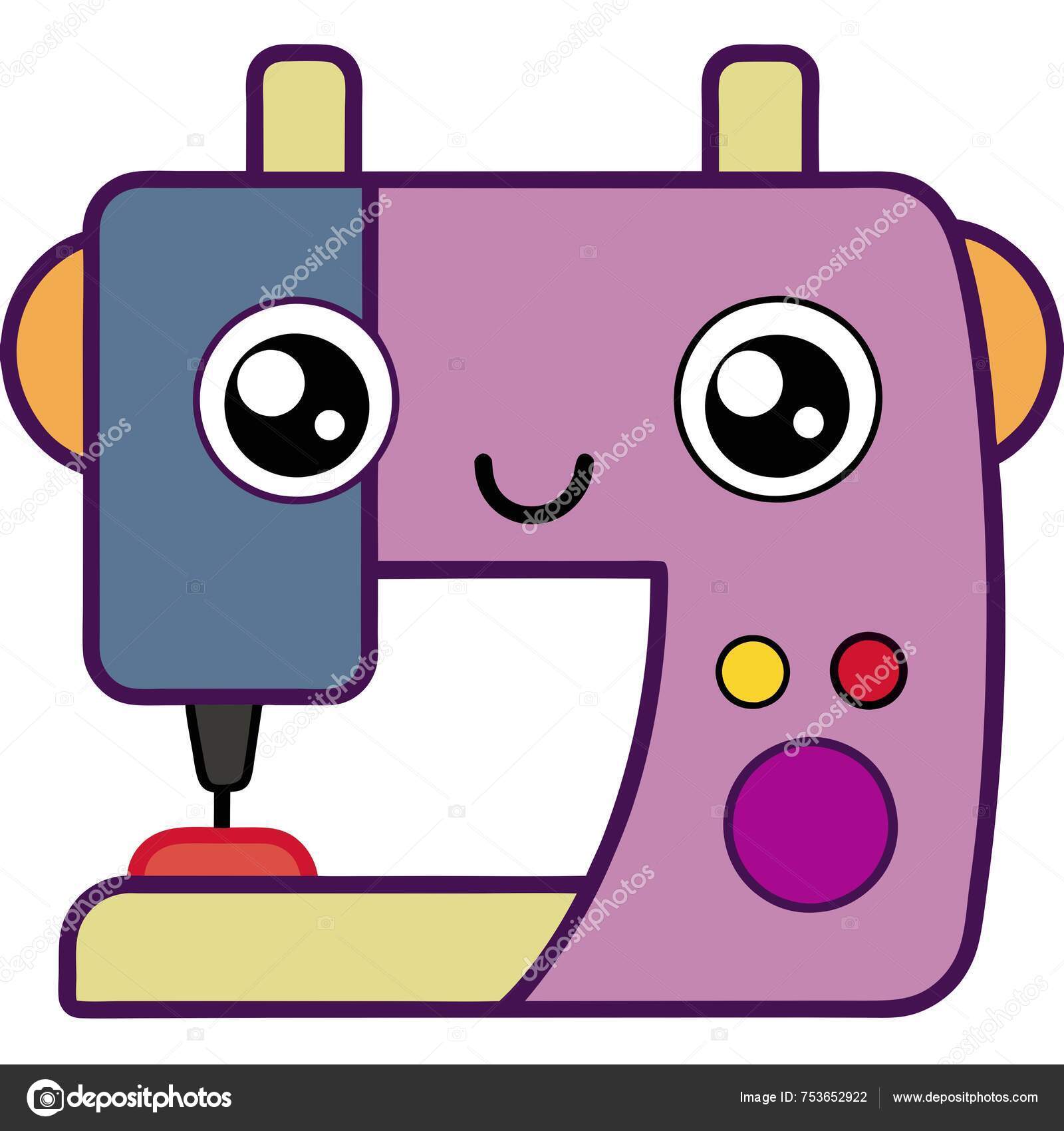 Embroidery Machine Clipart Illustration Sewing Craft Projects — Stock ...