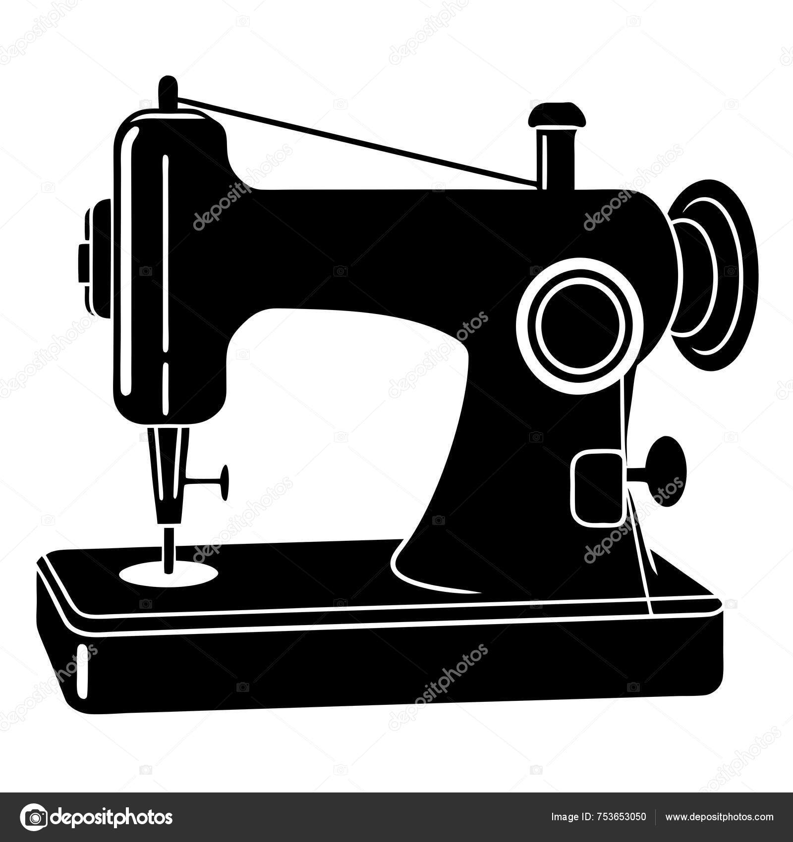 Embroidery Machine Clipart Illustration Sewing Craft Projects — Stock ...