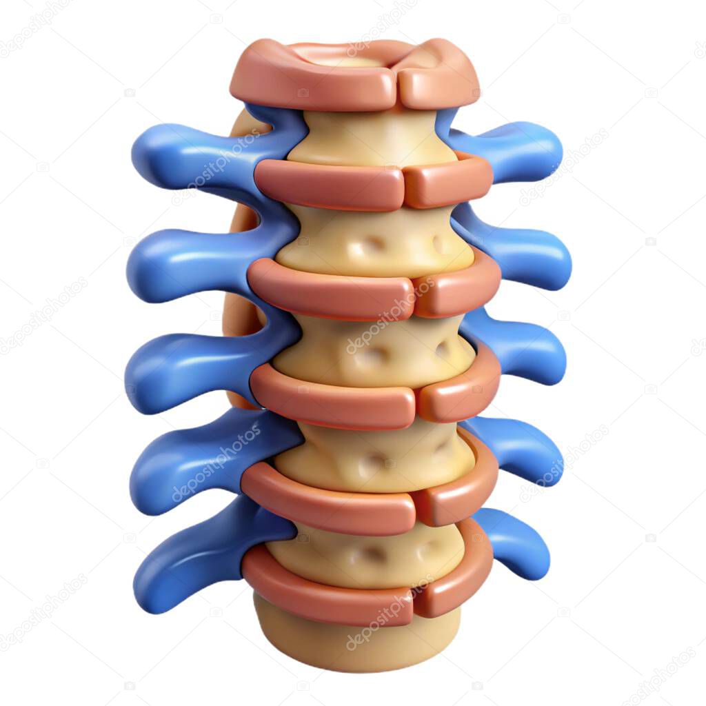 Sección transversal de anatomía de columna vertebral humana Ilustración ...