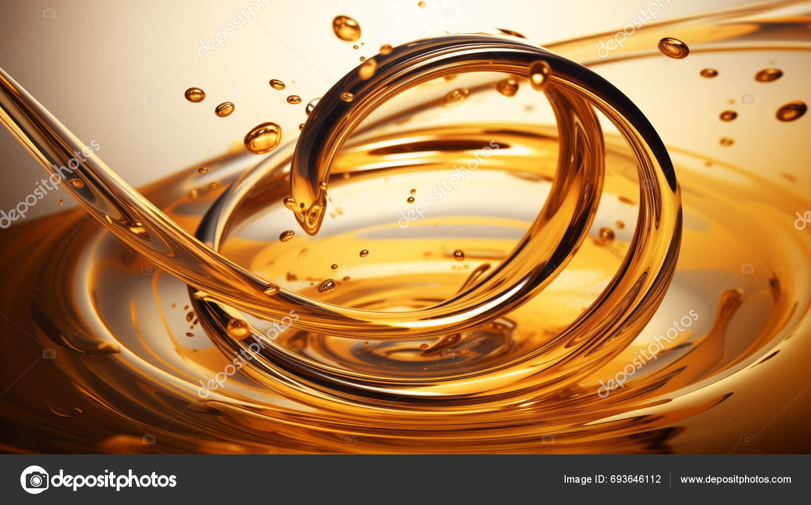 Splashes Drops Liquid Oil Fresh Olive Motor Engine Oil Eco — Stock ...