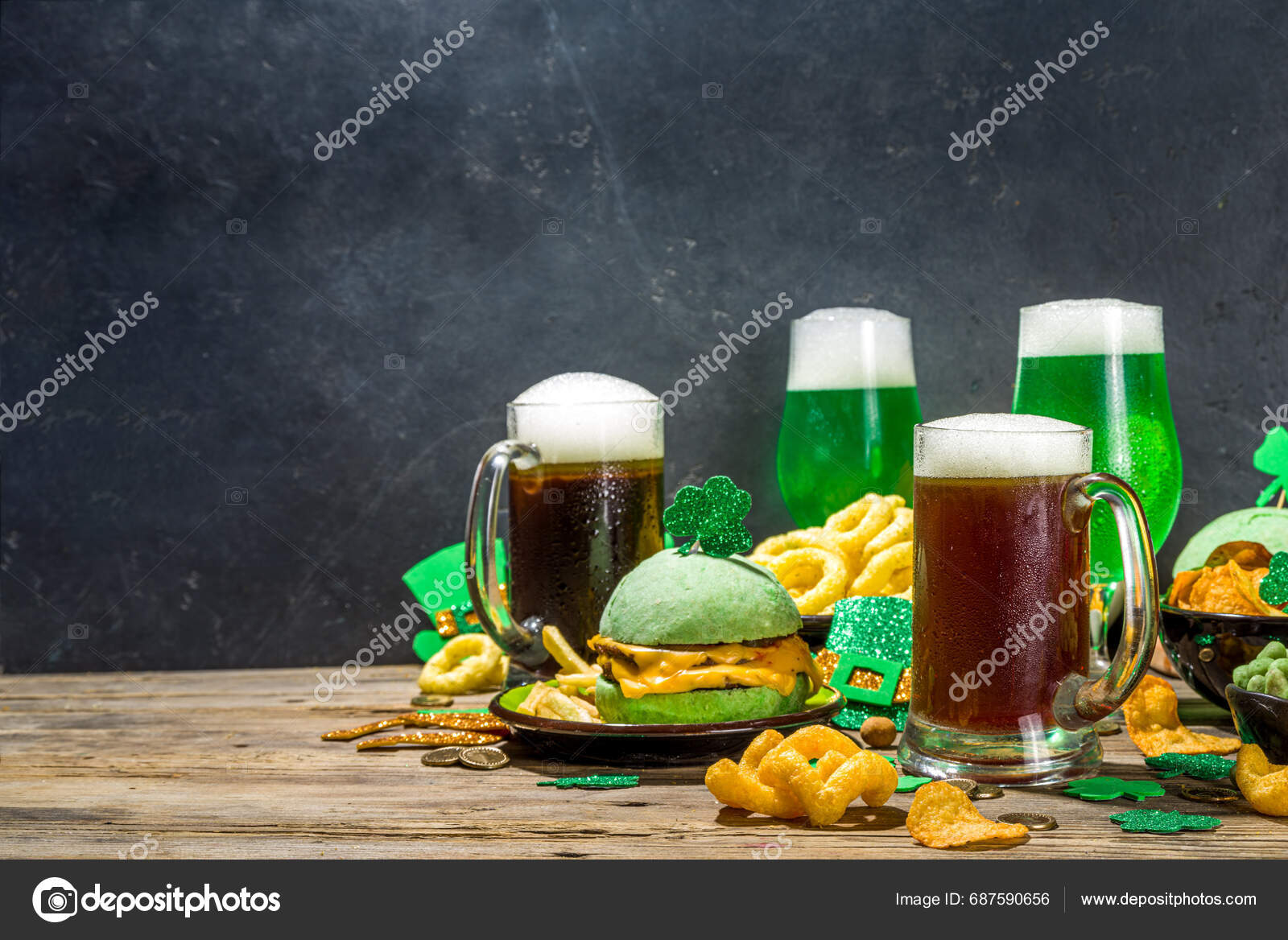 Patrick Holiday Party Invitation Bar Menu Background Irish Patrick Day ...