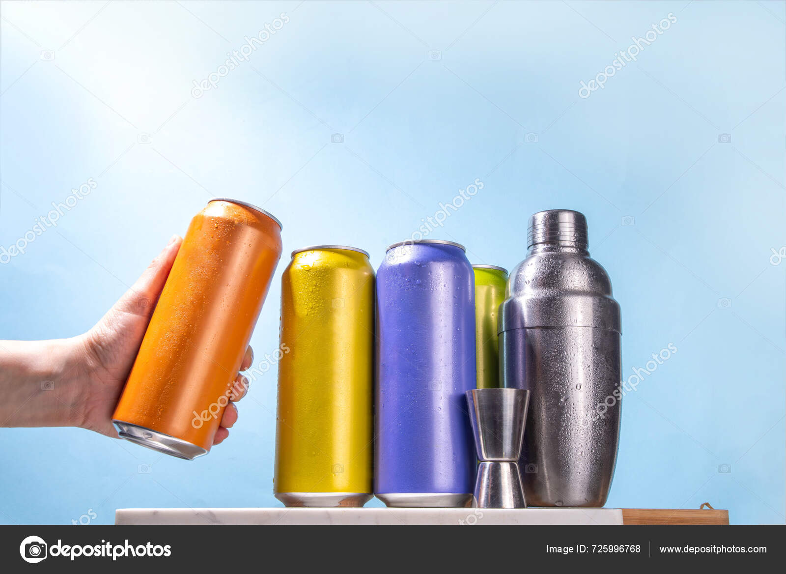 Rtd Cocktail Mocktail Ready Drink Canned Beverage Colorful Tin Cans ...