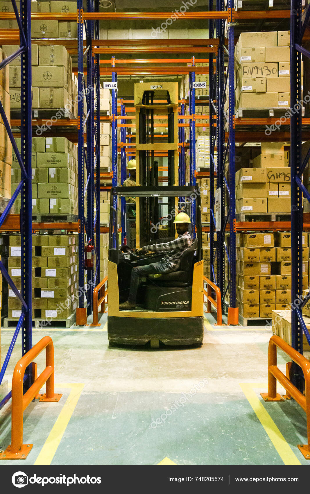 Forklift Driver Warehouse Forwarding — Stock Editorial Photo © kashaf ...
