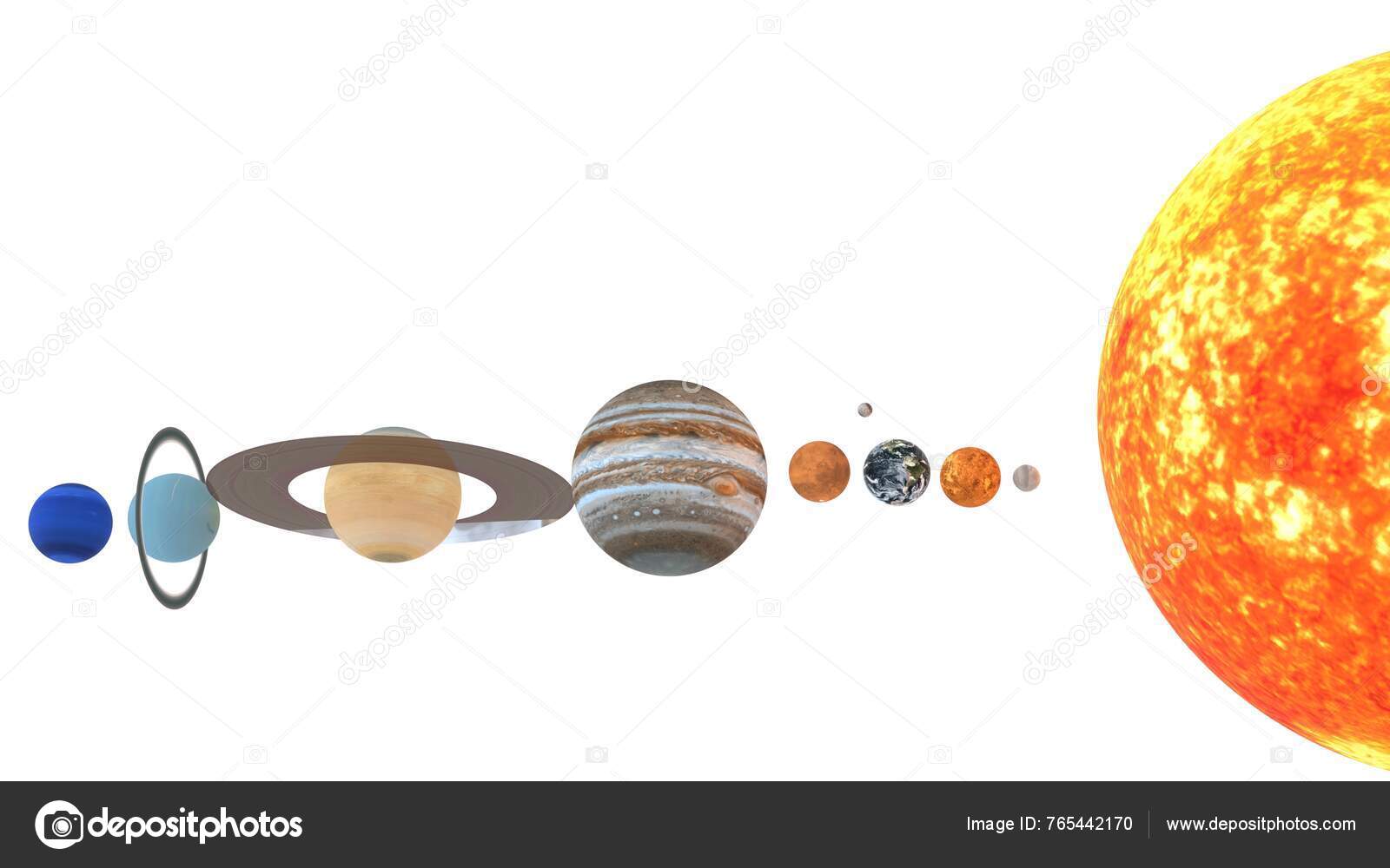 Solar System White Background — Stock Photo © Masihullah #765442170