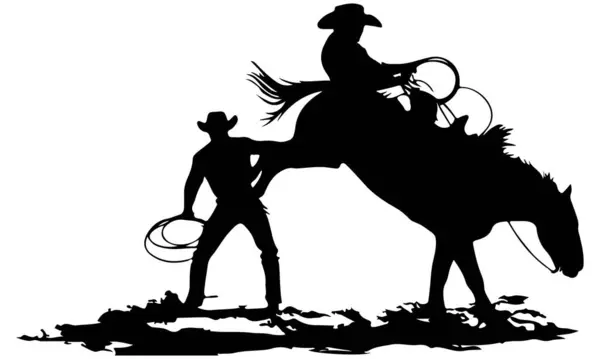 Silueta de vaquero Imágenes Vectoriales, Gráfico Vectorial de Silueta ...