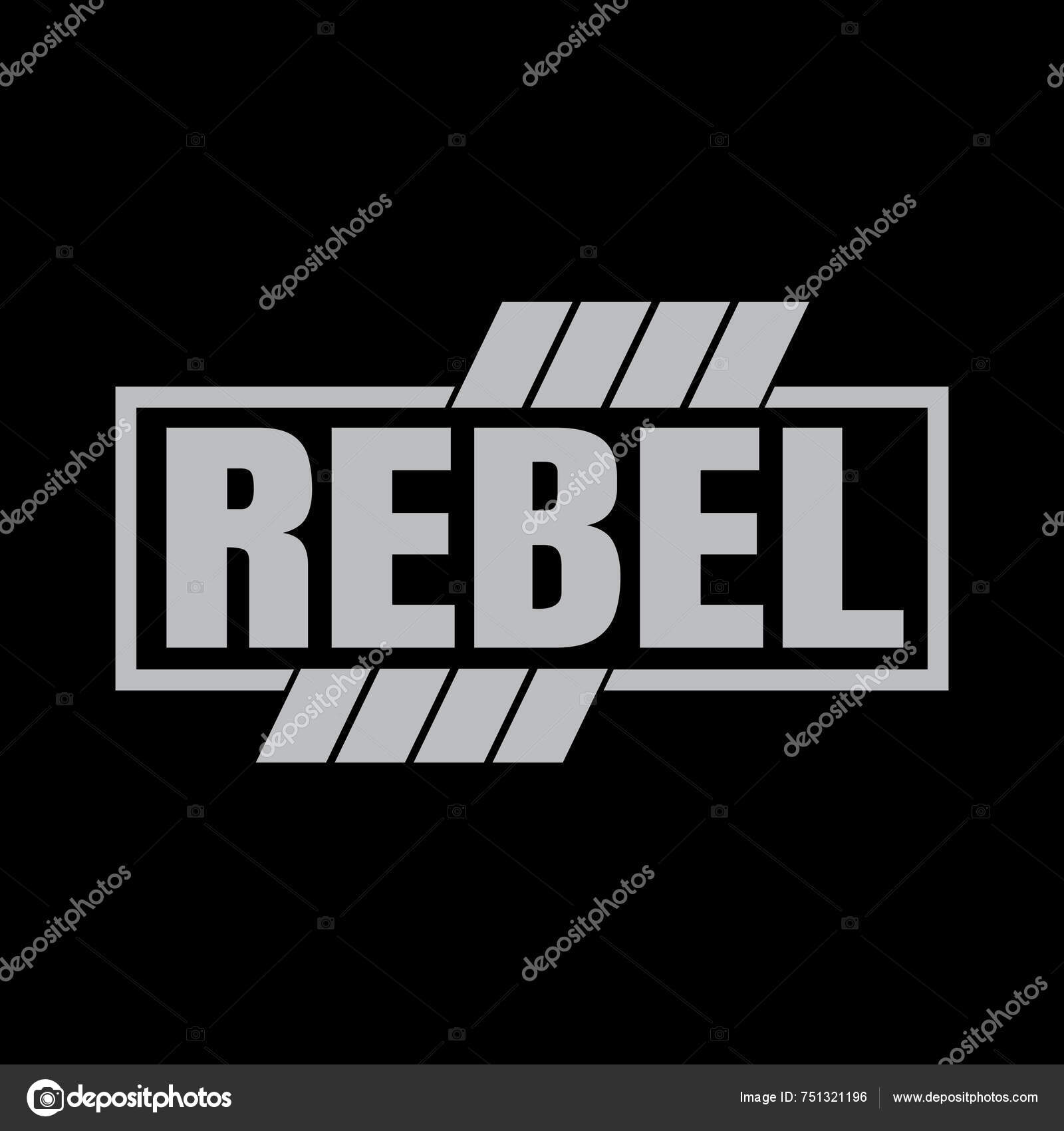Rebel Logo Typography Design Art — Stock Photo © saimaa4369 #751321196