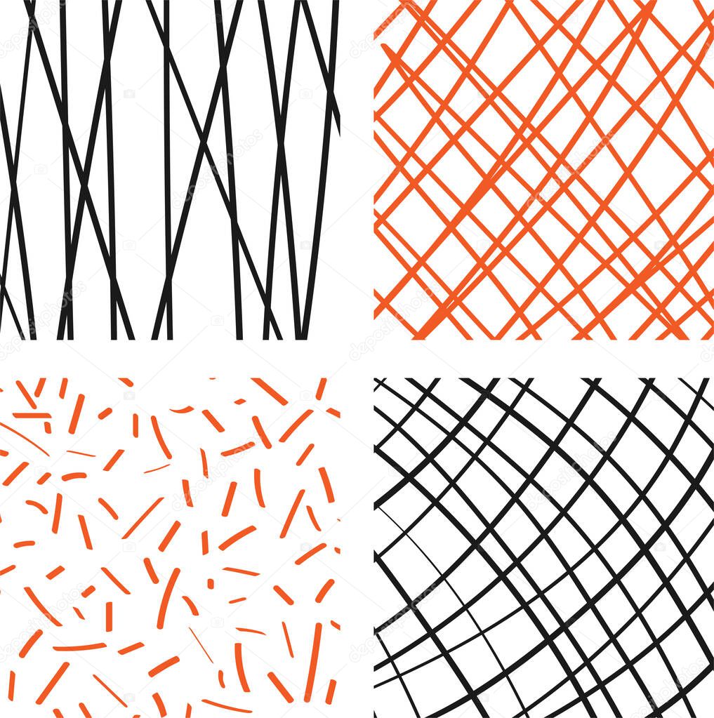 Un conjunto de texturas con diseños de líneas artísticas y abstractas ...