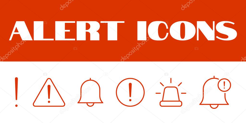 Los iconos de alerta establecen el vector. Señales de advertencia ...