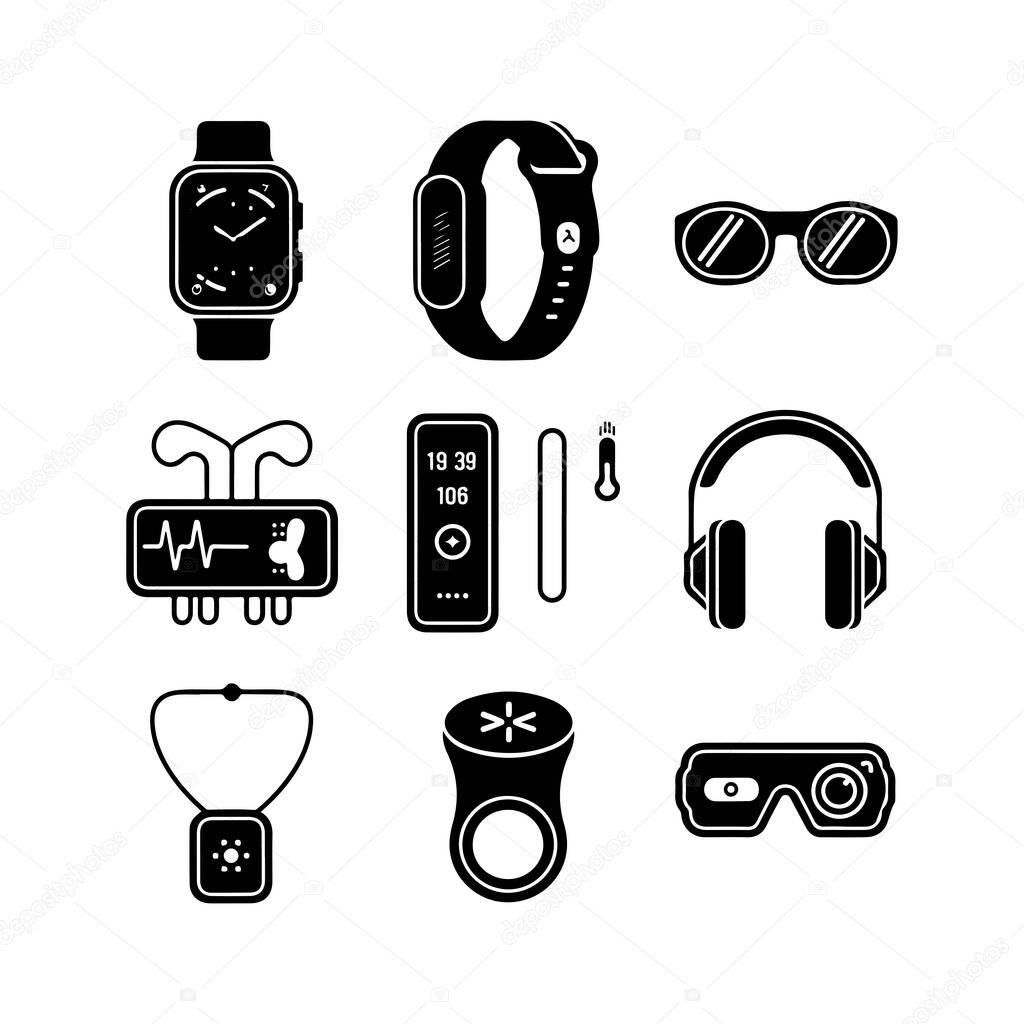Smart Wearable Icon Pack - Símbolos monocromáticos elegantes para la ...