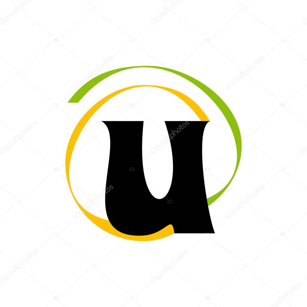 Letra Inicial U Logo Design. Diseño del logotipo de U. Letra U simbol ...