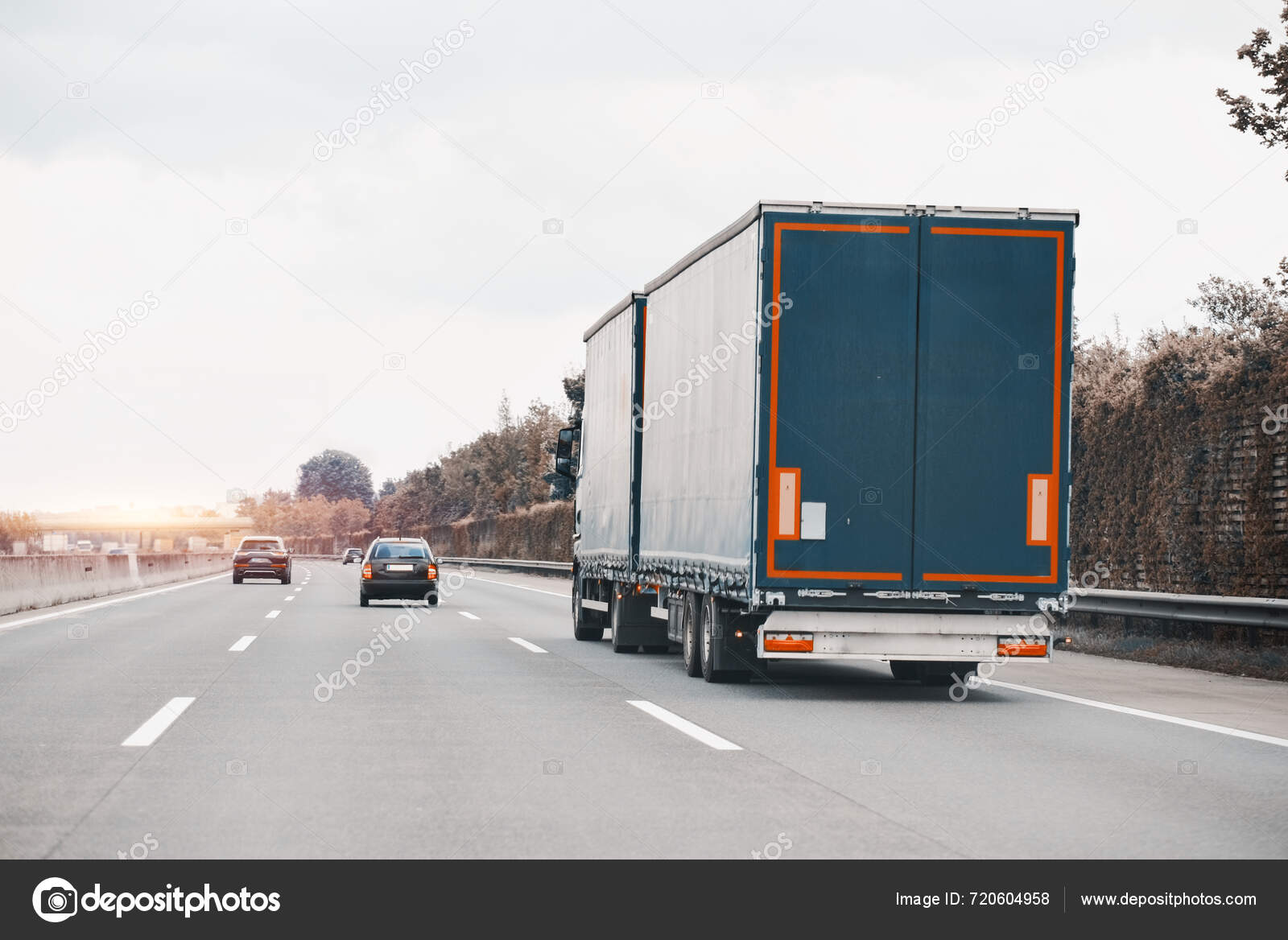 Camión Carga Entrega Distribución Multimodal Intermodal — Foto de stock ...