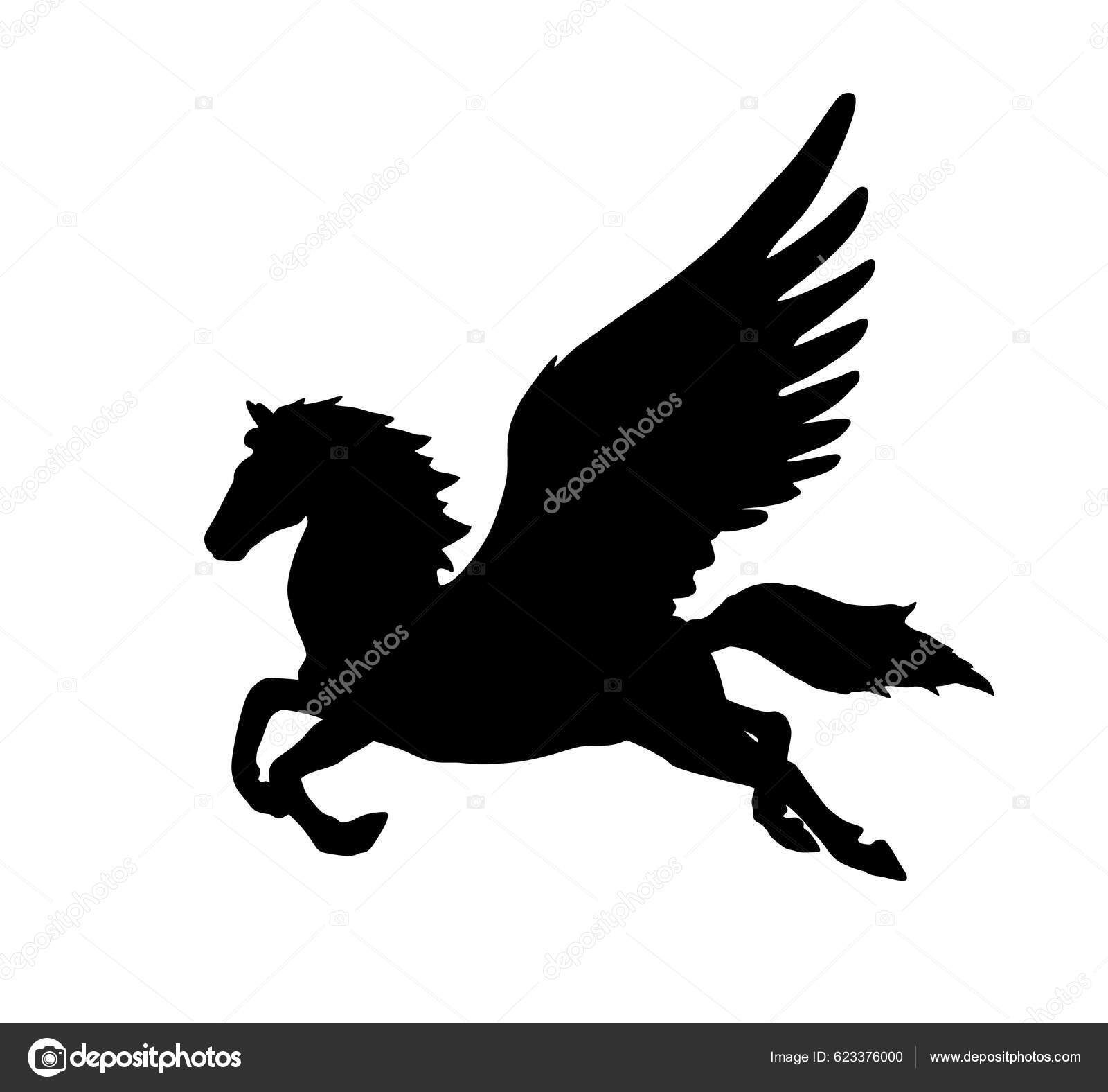 Flying Pegasus Silhouette