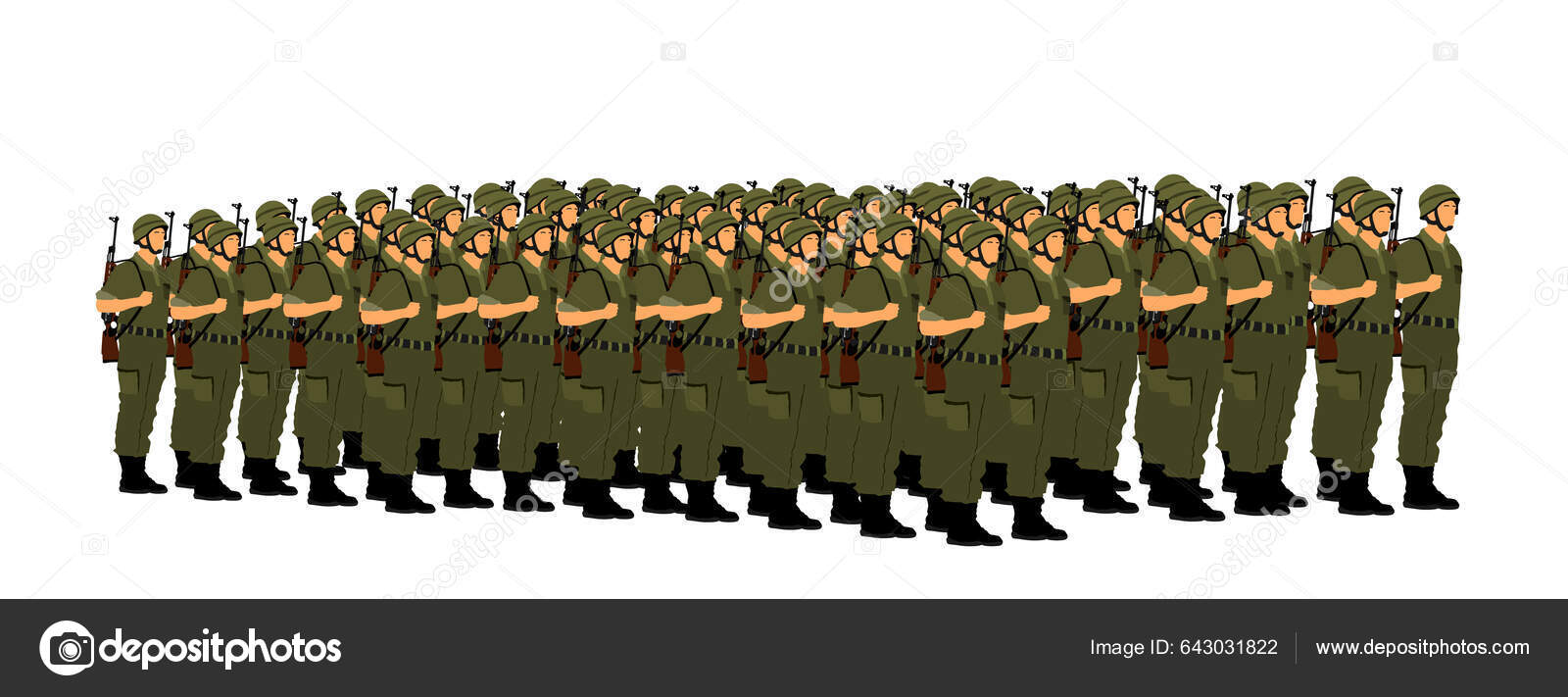 Cartoon Army Marching