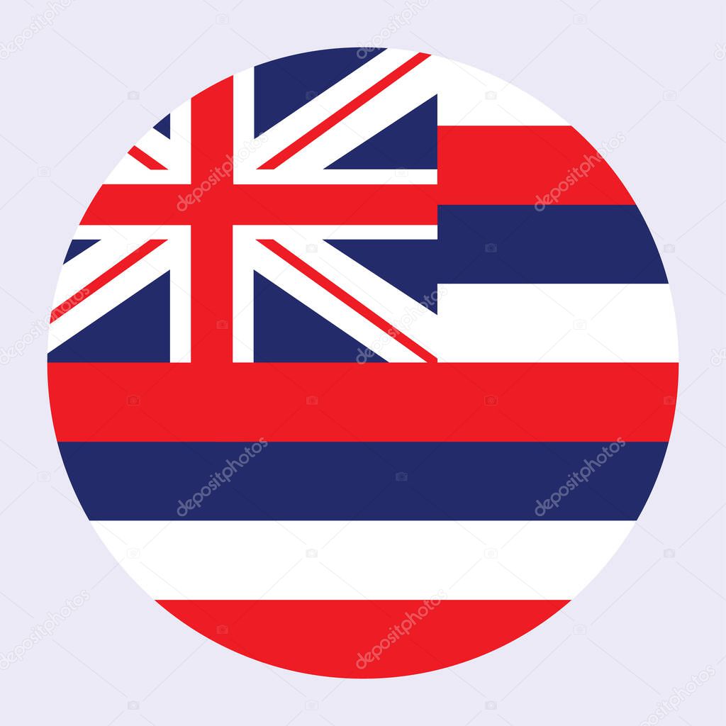 Insignia de círculo Ilustración vectorial de la bandera de Hawaii ...