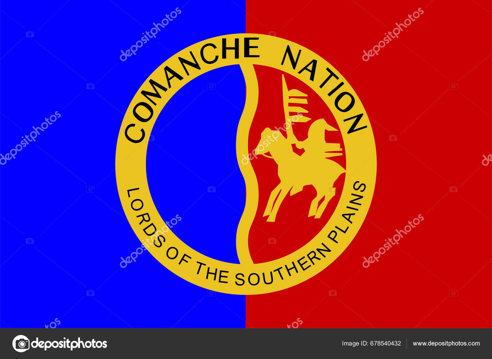 Image vectorielle Drapeau Indien Nation Comanche Illustration ...