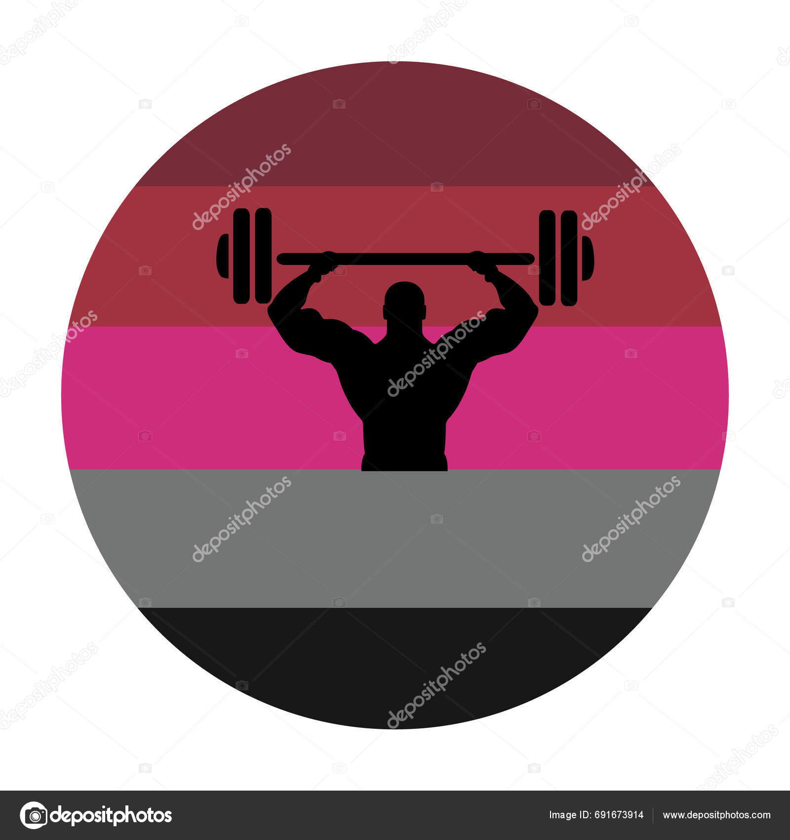 Circle Badge Muscle Fetish Flag Pride Vector Illustration Lgbtq ...