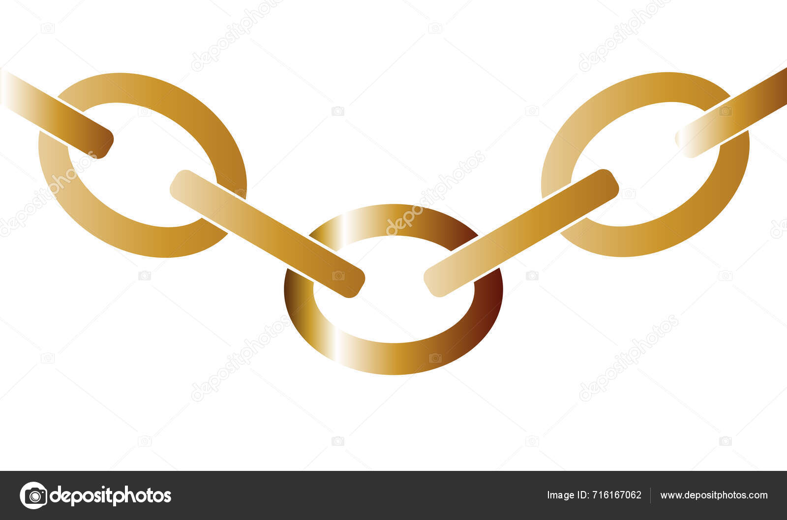 Strong Steel String Chain Vector Silhouette Illustration Isolated White ...