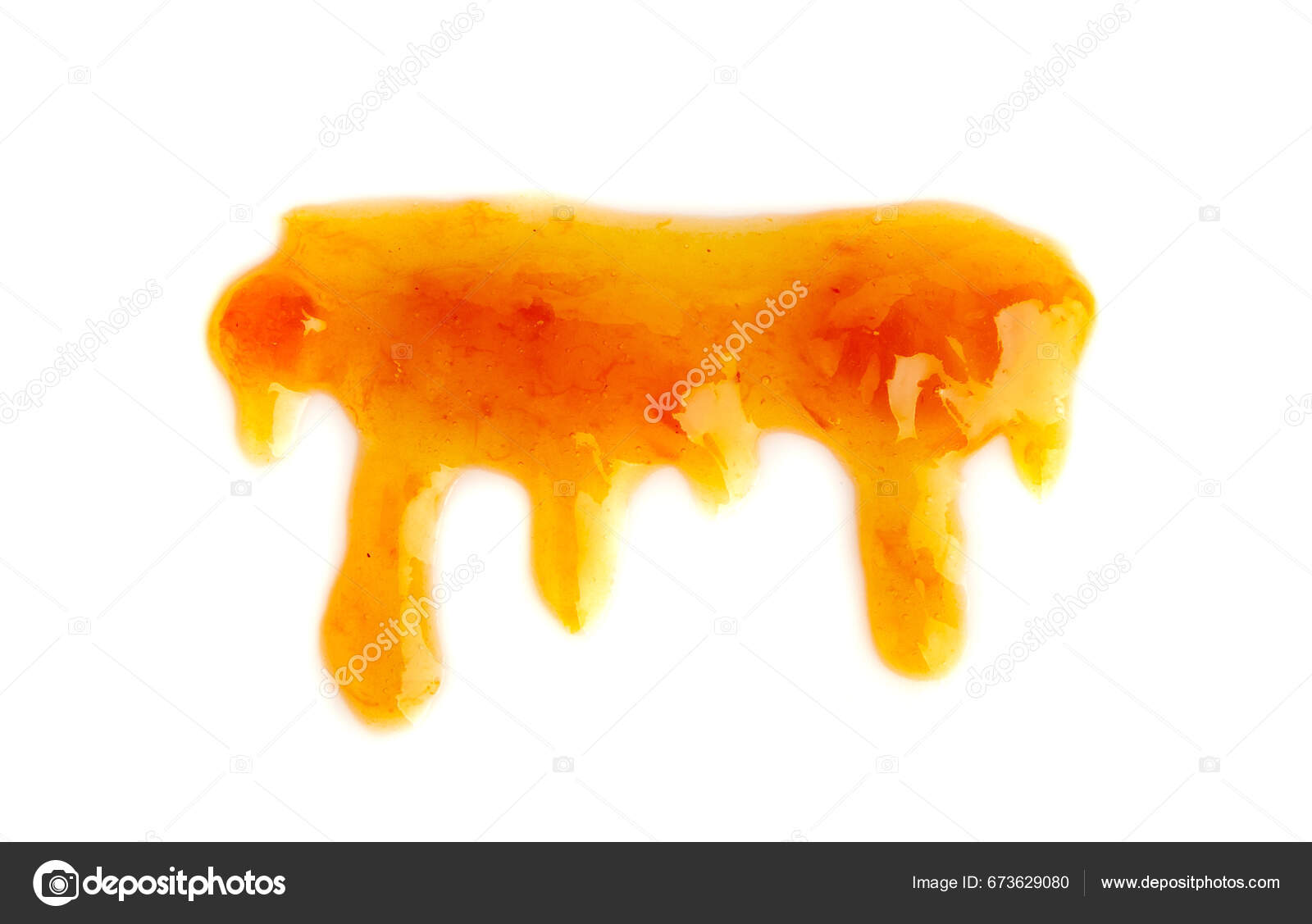 Orange Jam Splash Isolated Apricot Marmalade Smear Fruit Jelly Fruity ...