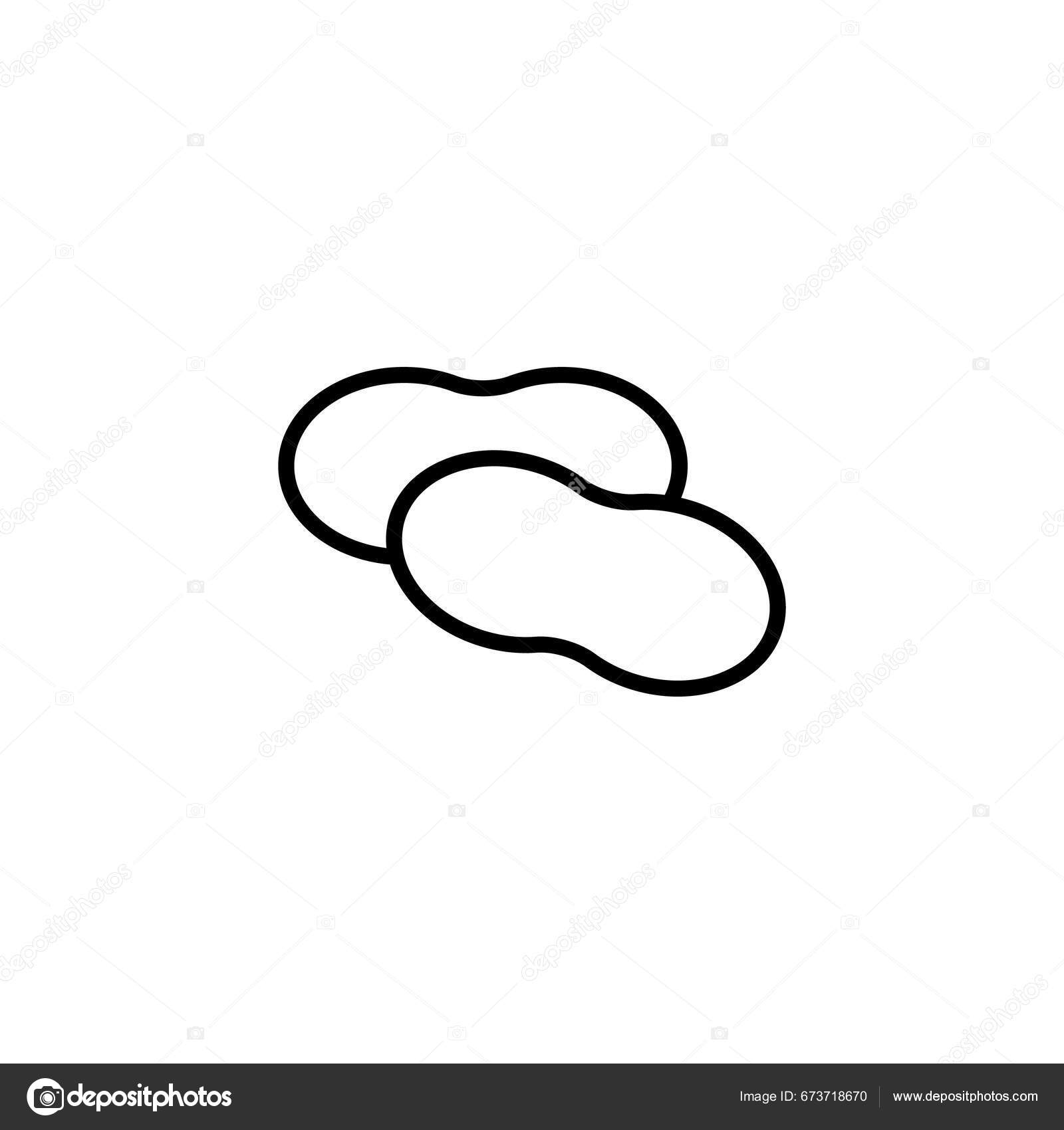 Peanut Icon Groundnut Pictogram Pea Nuts Snack Symbol Peanuts Sign ...