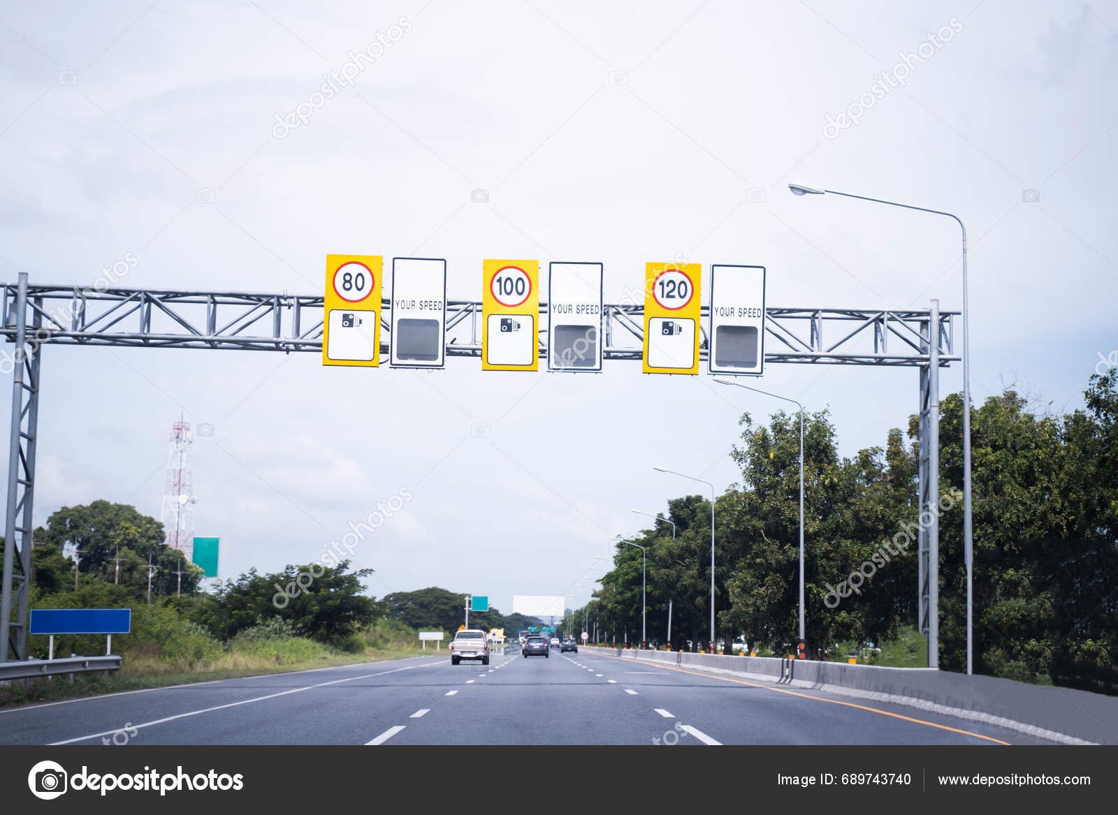 Road Signs Warn Average Speed Detection Zones Speed Limits Various ...