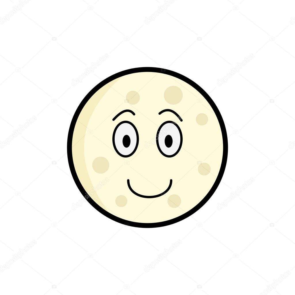 Moon Happy Clipart, Cartoon Lunar Face, Expressive Moon Emoji, Kawaii ...