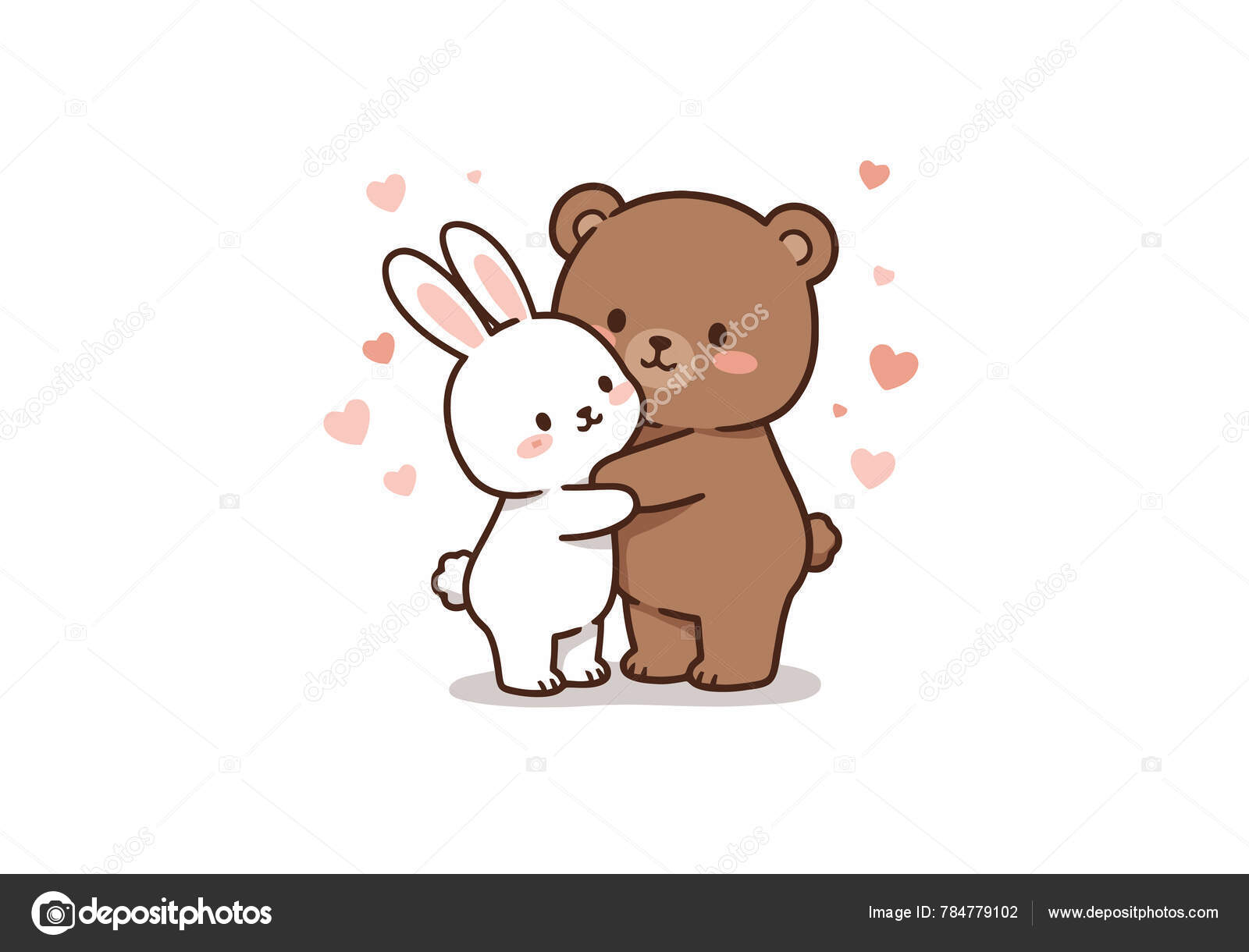 Cute Cartoons Hugging