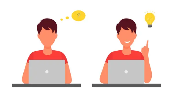 Computer thinking Vector Images | Depositphotos