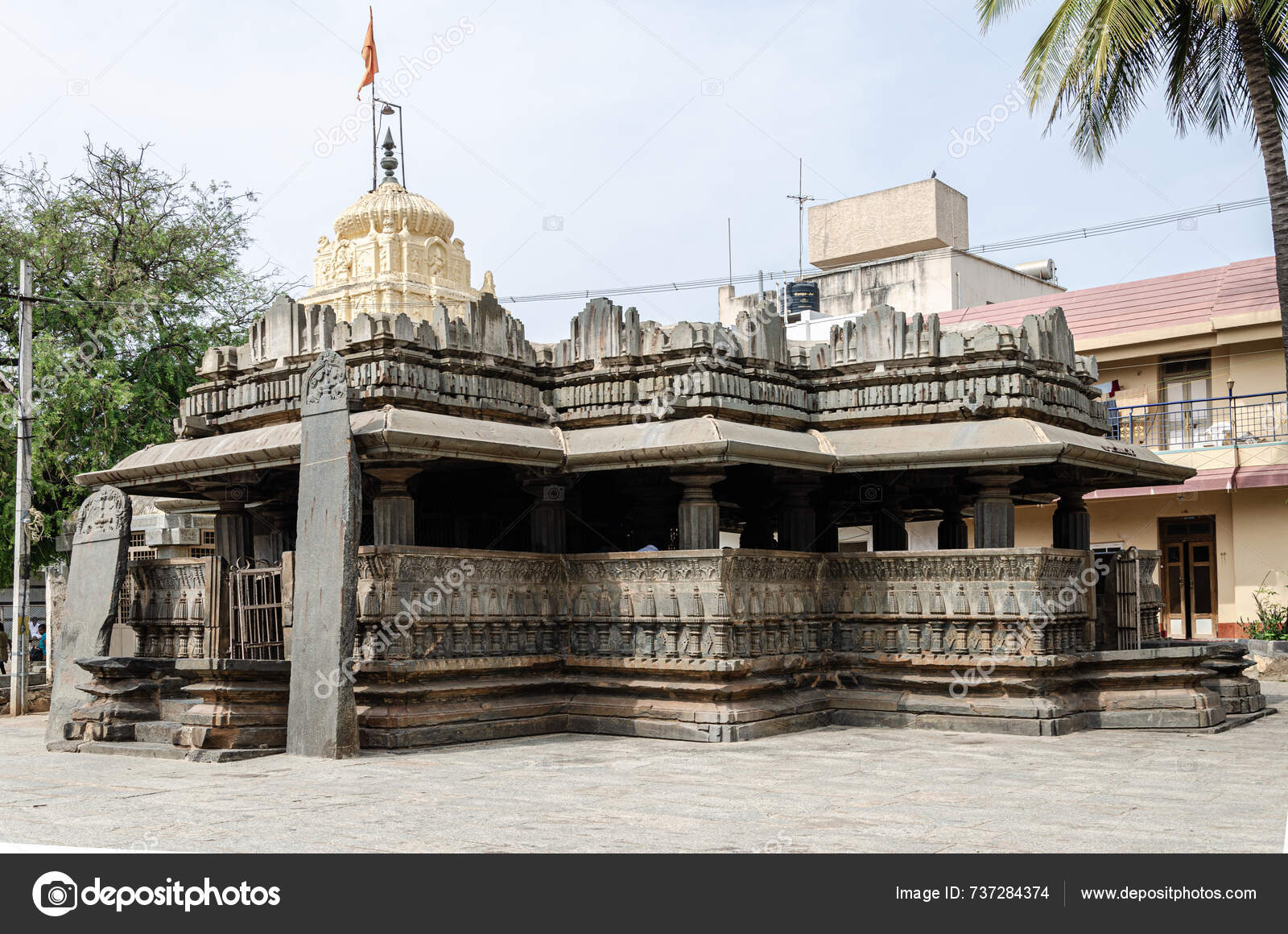 Portion Harihareshwara Temple Harihar Karnataka State India Built 12Th ...