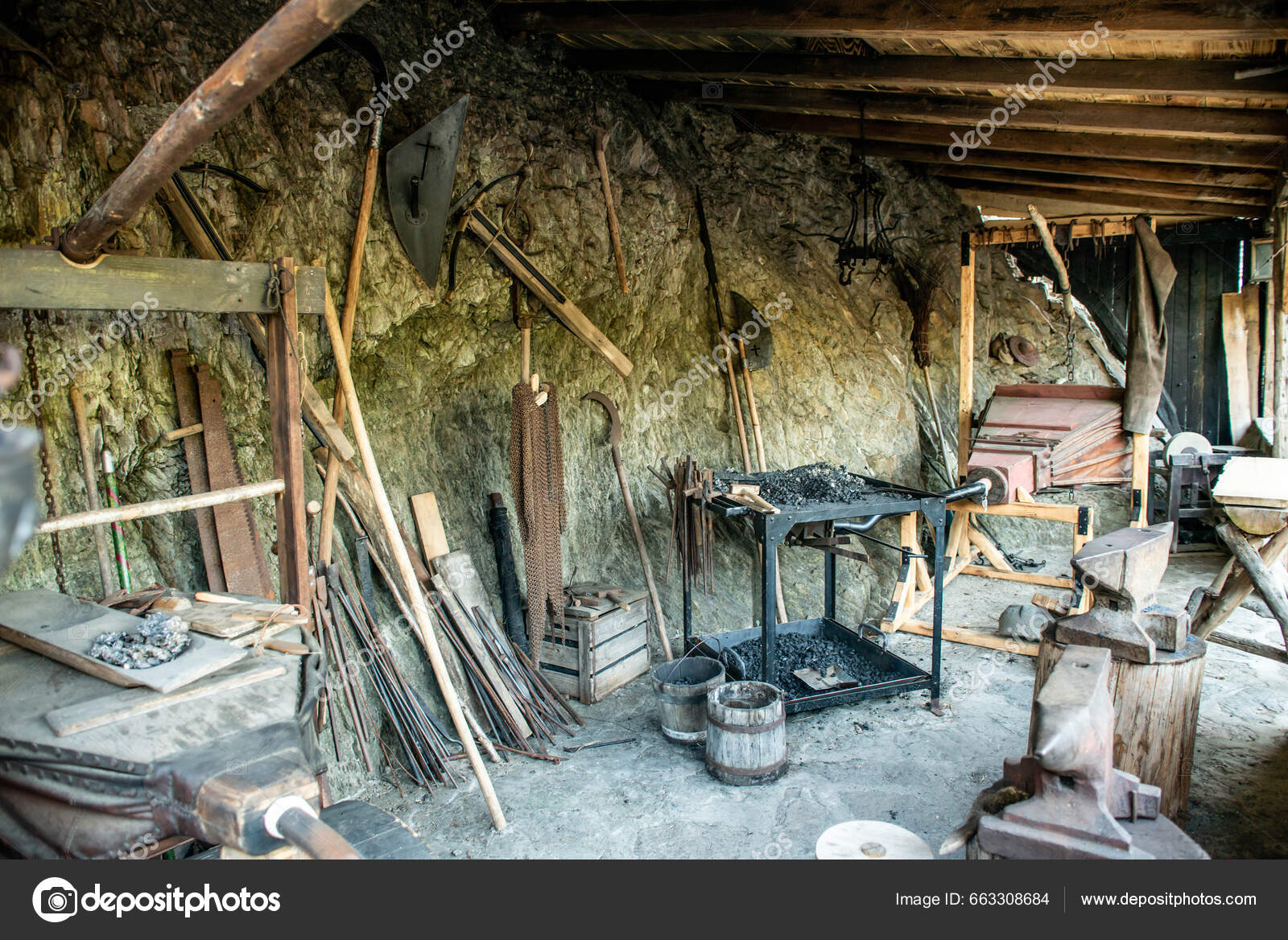 Medieval Blacksmith Bellows