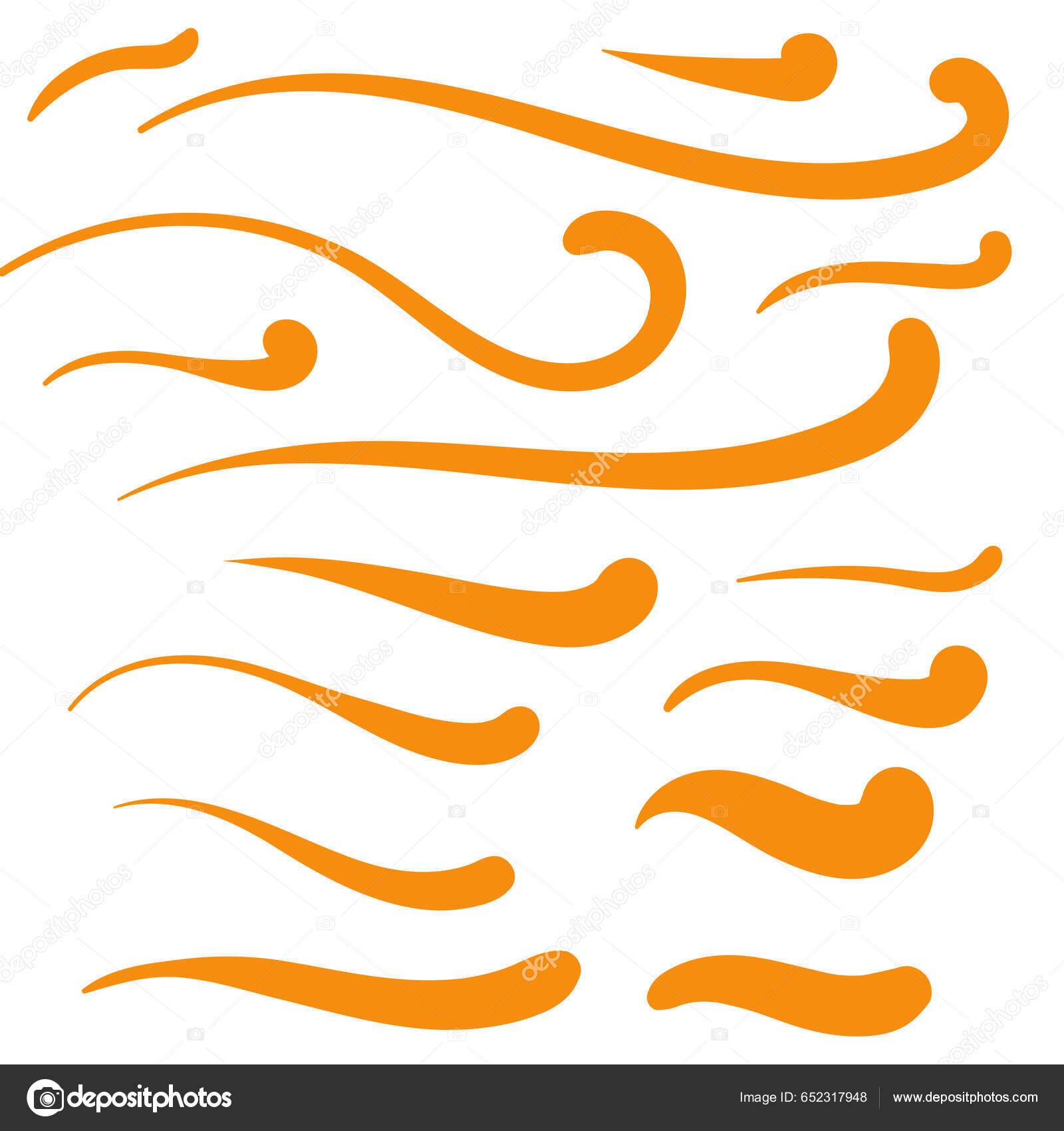 Orange Swirls Swash Logo Ornament Design Stock Vector by ©bearsky23 ...