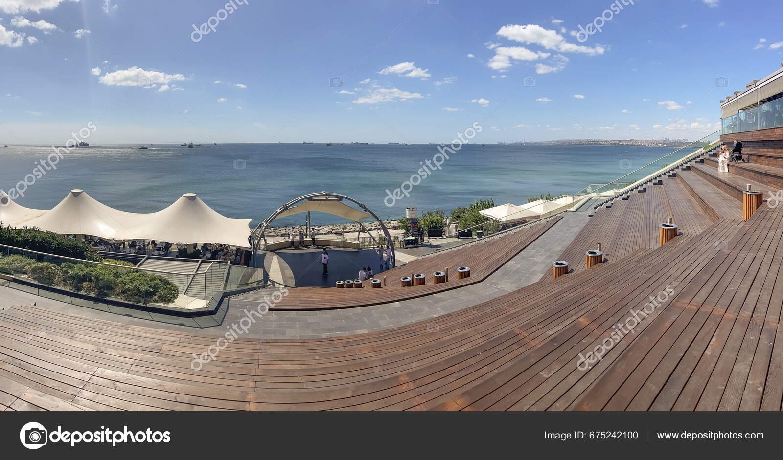 Florya Istanbul Turkey September 2023 Florya Coast Marmara Sea One ...