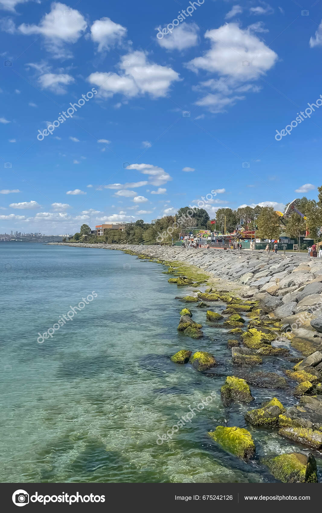 Florya Istanbul Turkey September 2023 Florya Coast Marmara Sea One ...