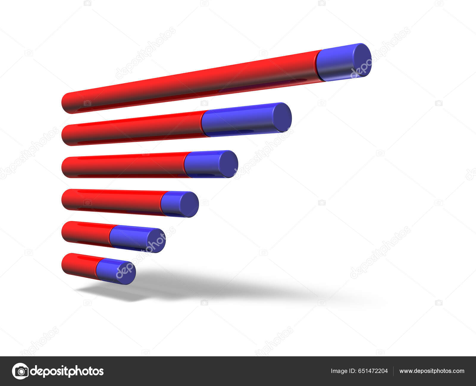 Horizontal Bar Chart Abstract Concept Representing Gradual Increase ...