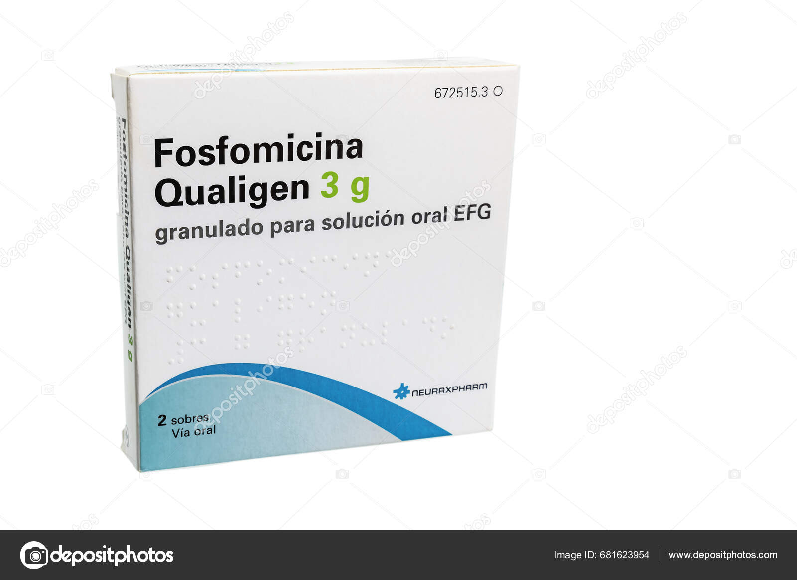 Huelva Spain October 2023 Spanish Box Generic Fosfomycin Antibiotic ...