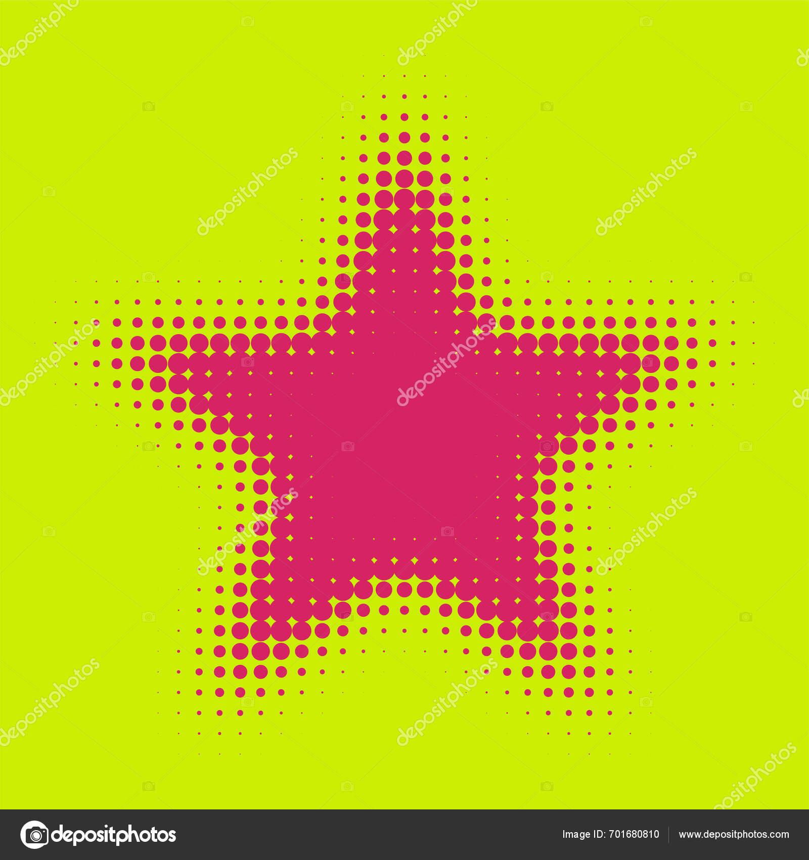 Halftone Star Background Pink Star Isolated Vector Illustration Stock ...