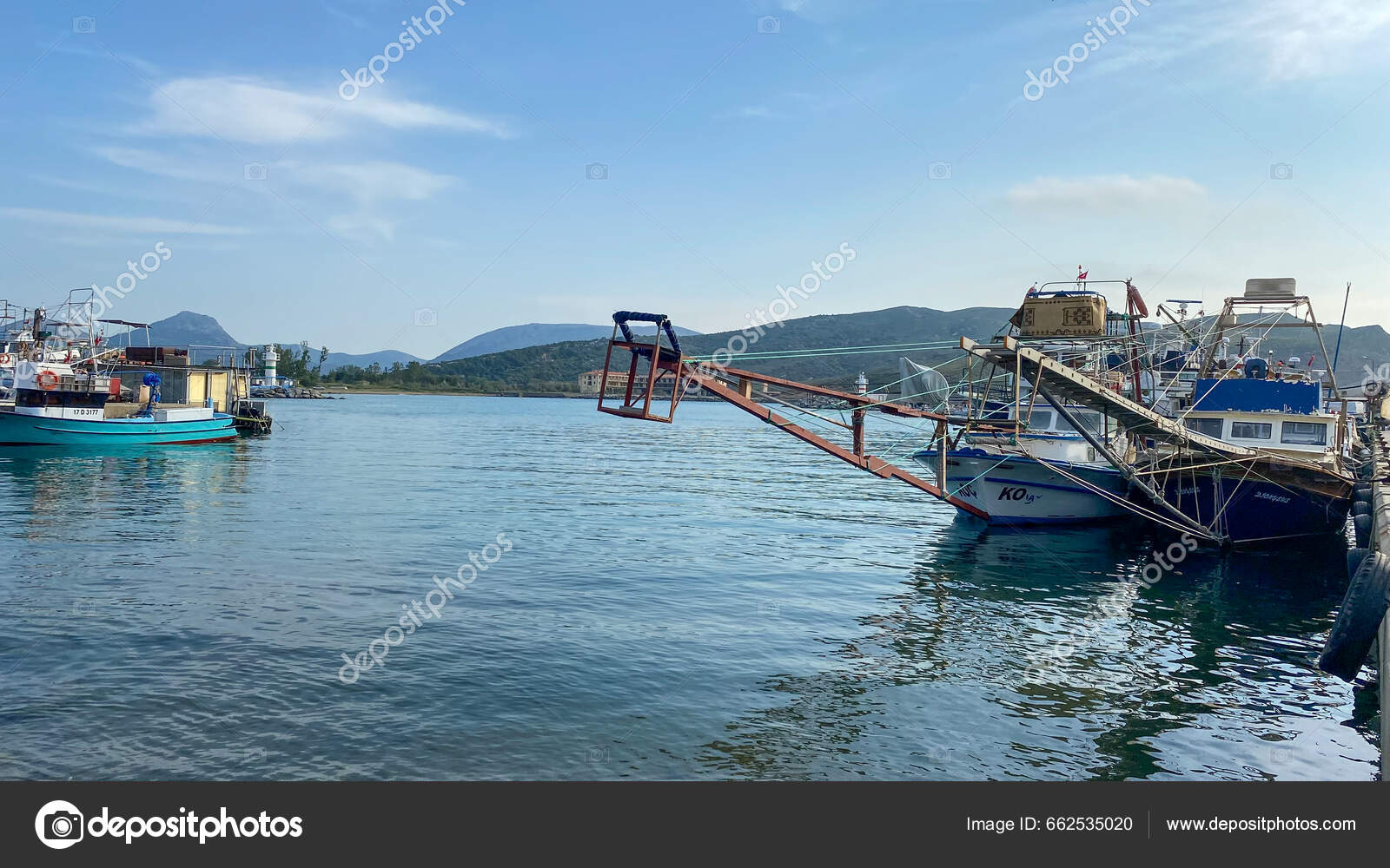 Gokceada Anakkale Turkey May 2023 Kalekoy Harbor Moored Swordfish Ships ...