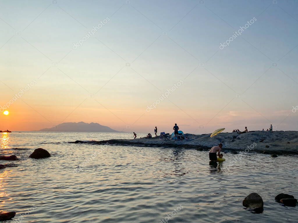 Gokceada, Canakkale, Turquía Junio 28, 2023: Yildizkoy beach view in ...