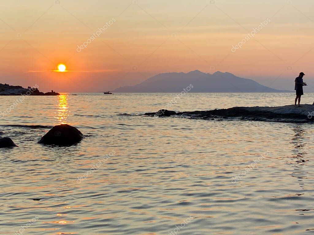 Gokceada, Canakkale, Turquía Junio 28, 2023: Yildizkoy beach view in ...